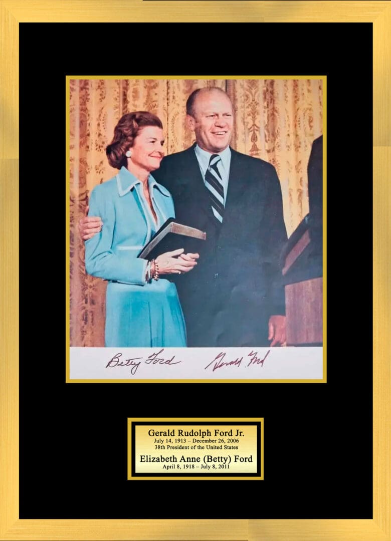 "President Gerald Ford and First Lady Betty Ford" Autographed 8x10 ...