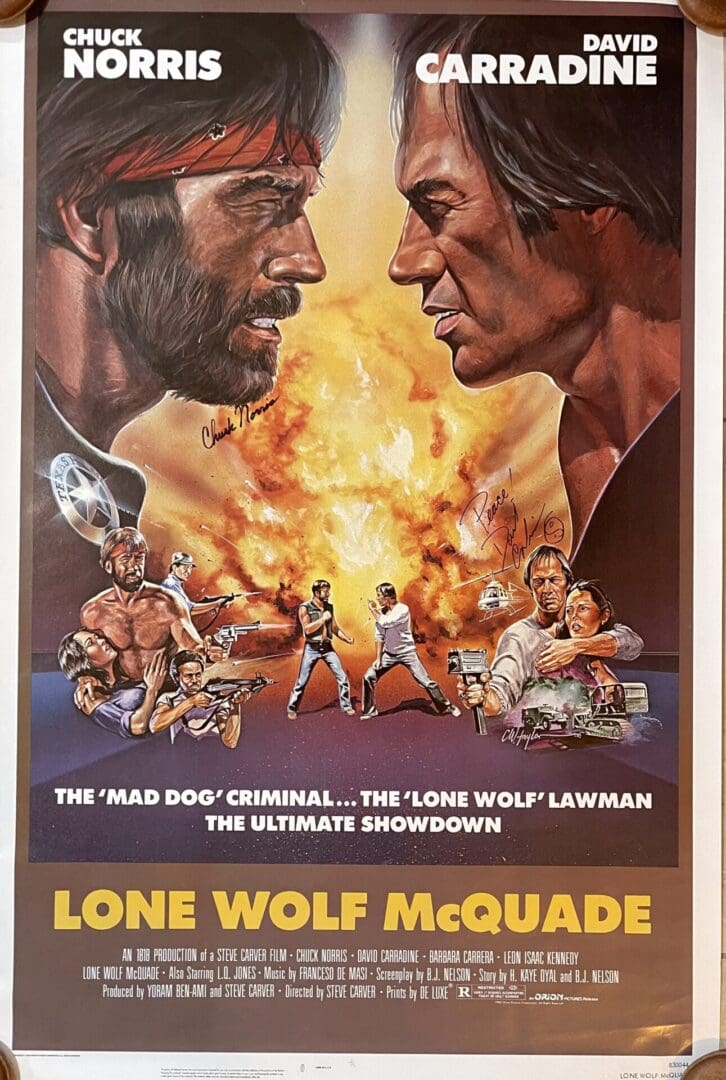 "Lone Wolf McQuade" Autographed Poster - YourPremierMemorabilia