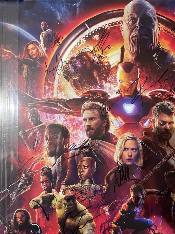 "Avengers Infinity War" Cast Signed Movie Poster - YourPremierMemorabilia